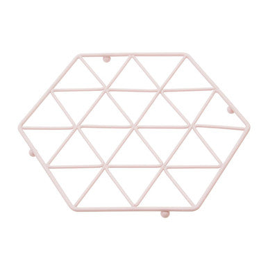 Shop Vertex Pink Finish Hexagonal Trivet from Orsina
