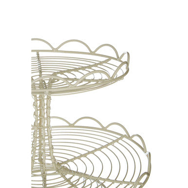 Shop 2 Tier Cream Wire Cake Stand from Orsina