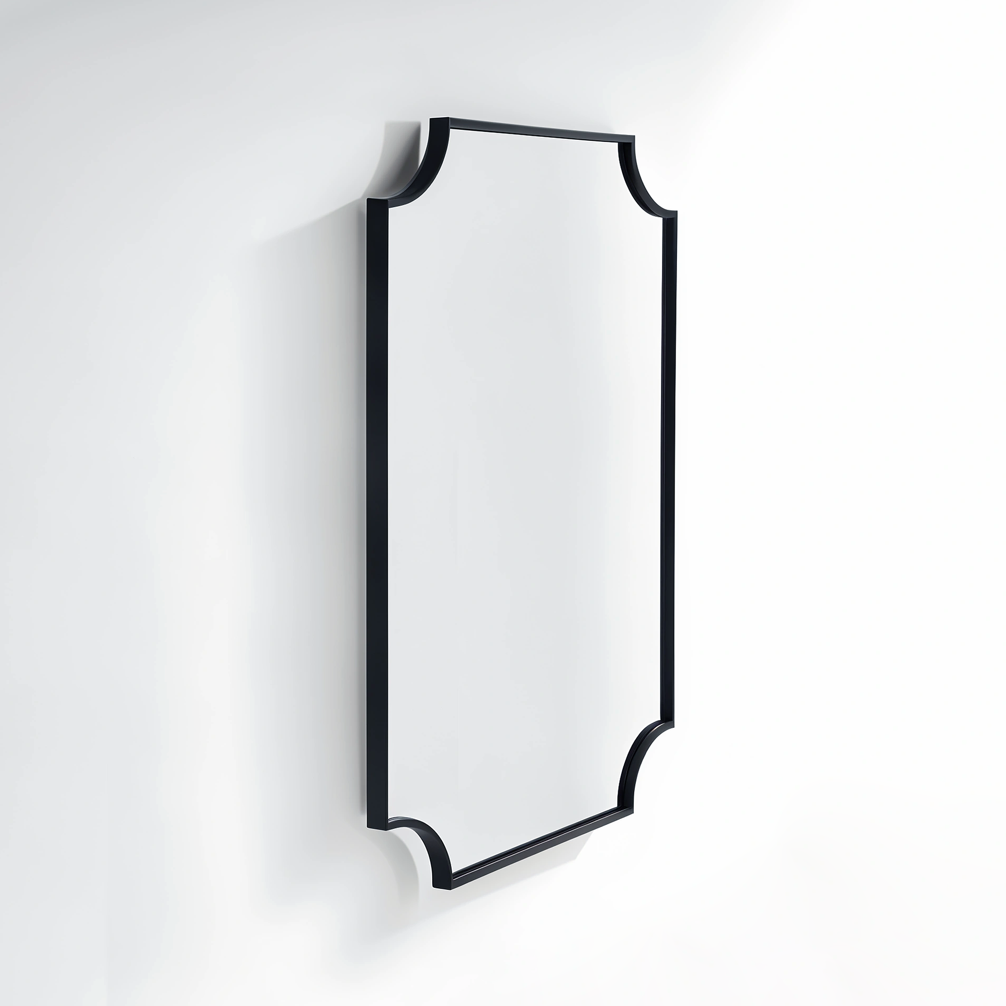 Avento Black Inverted Corners Wall Mirror – Orsina