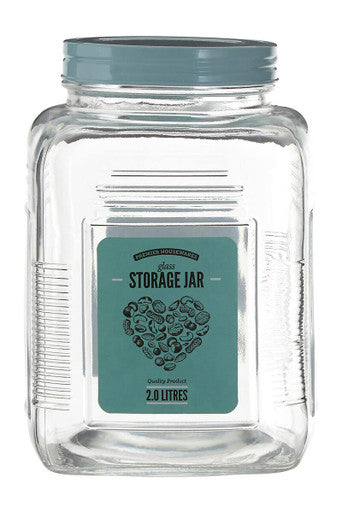 Shop Luca Assorted Square Clear Glass Large Storage Jar from Orsina