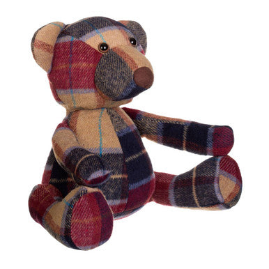 Shop Heritage Large Maroon Check Bear Door Stop from Orsina