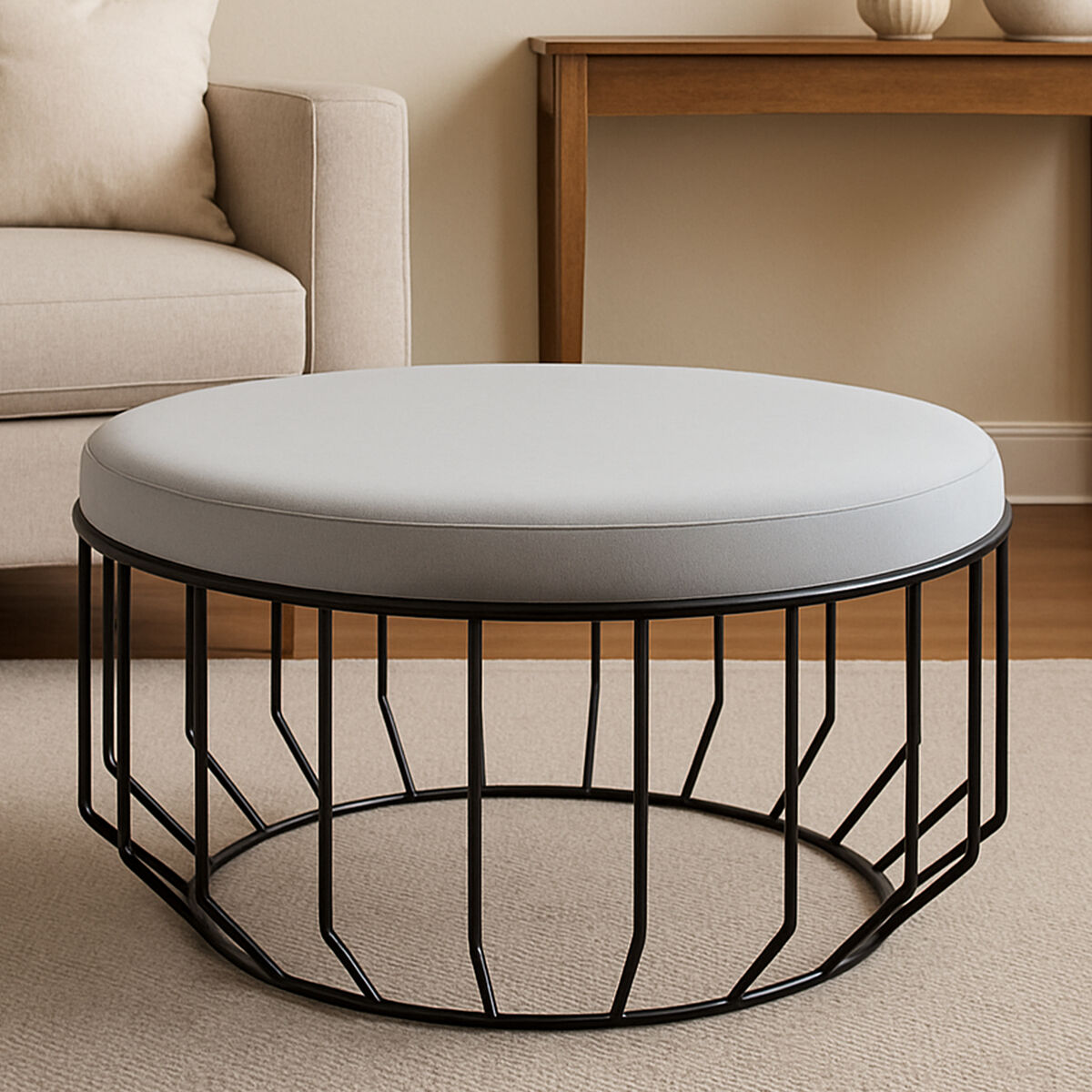 Shop Hayes Round Cage Stool from Orsina