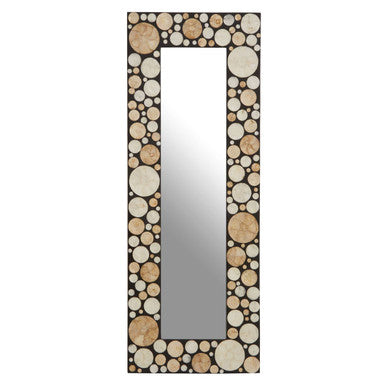 Shop Palu Rectangular Black Wall Mirror with Shell Inlay from Orsina