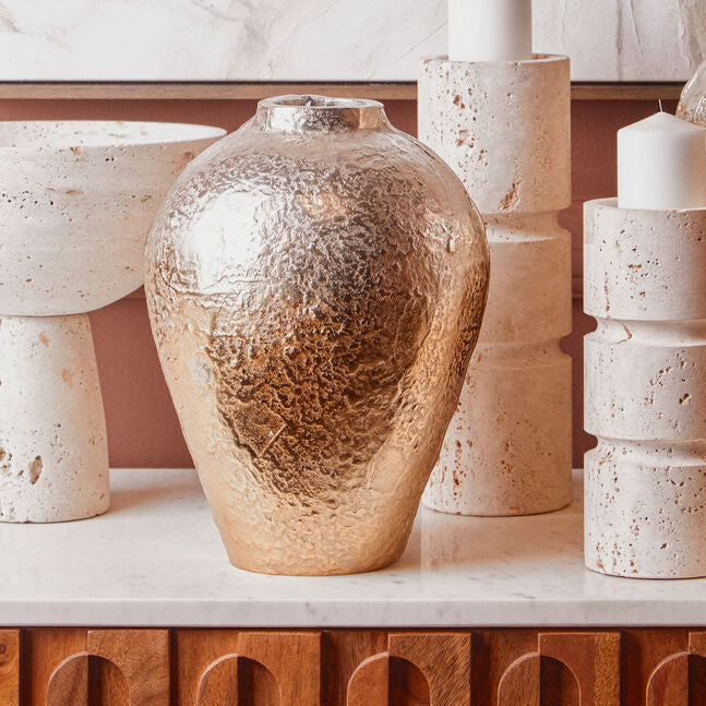 Shop Dion Small Ombre Silver and Gold Finish Vase from Orsina