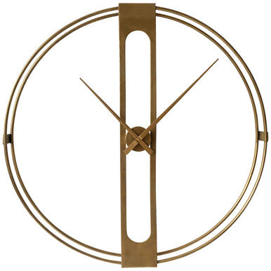Shop Beauly Gold Finish Dual Ring Wall Clock from Orsina