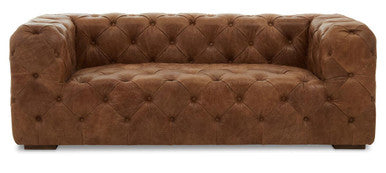 Shop Hoxton Three Seat Tufted Leather Sofa from Orsina